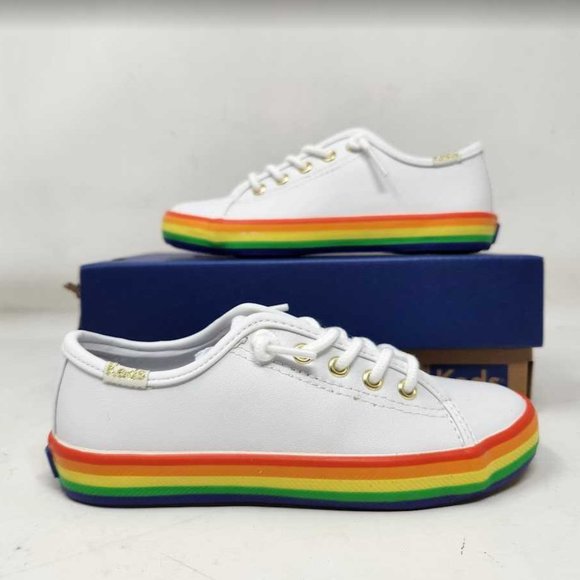 Keds | Shoes | New Keds Little Girls 5 Kickstart Rainbow Sole Leather ...